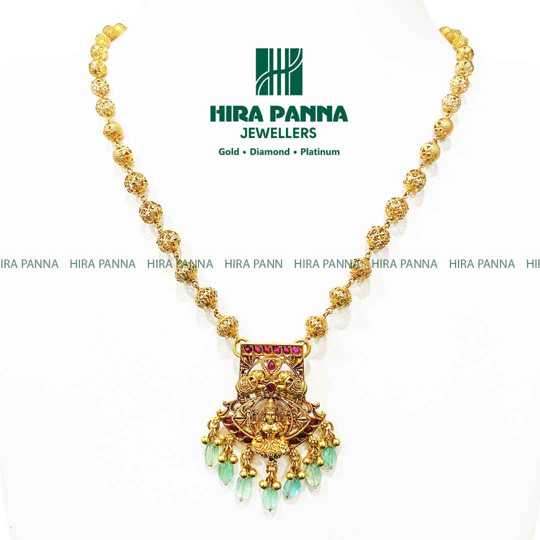Antique Gaja Lakshmi Devi Neckwear Mala – Hirapanna Jewellers
