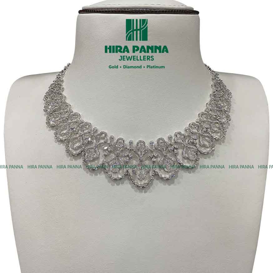 Fancy Open Setting Diamond Neckwear – Hirapanna Jewellers