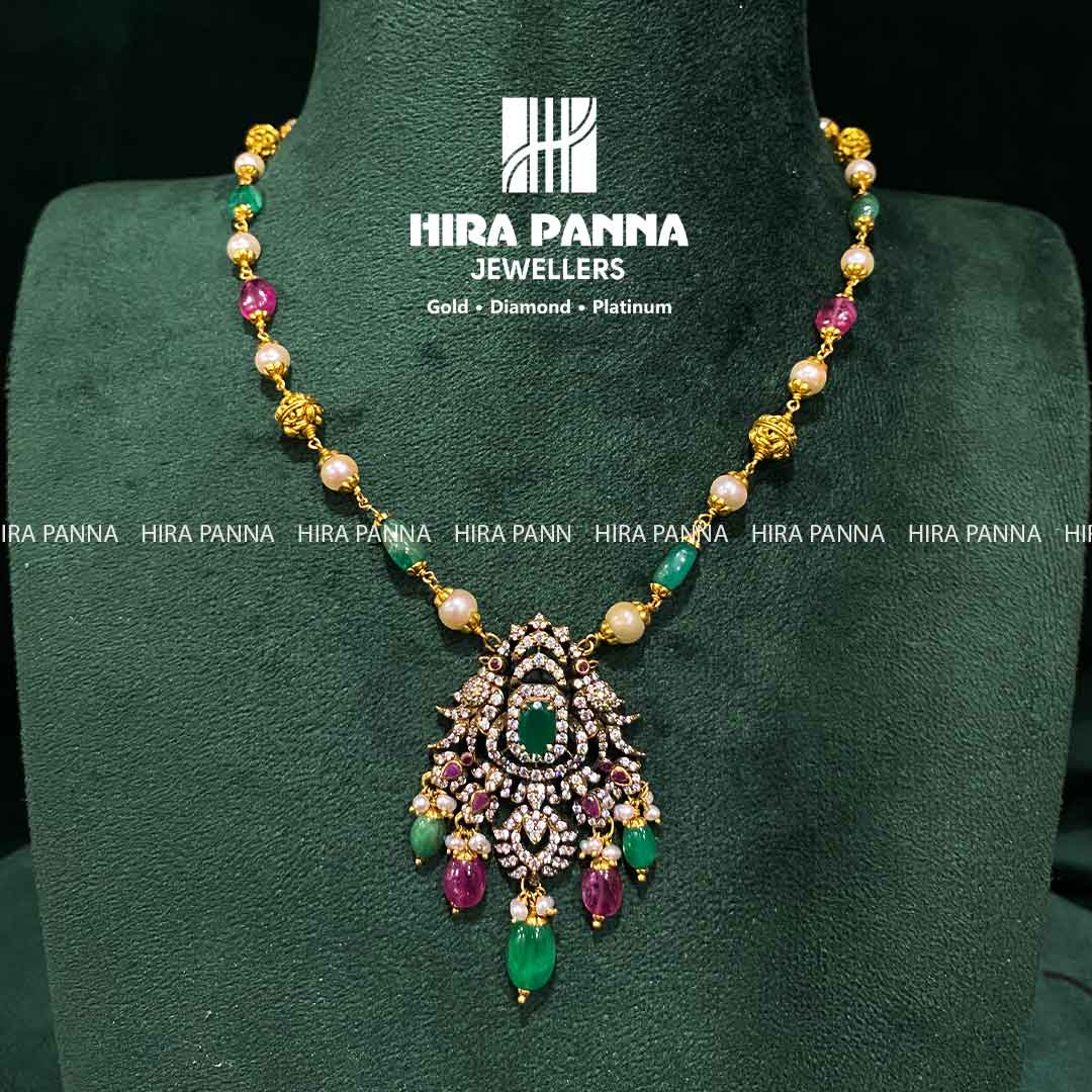 Fancy Victoria Peacock Neckwear Mala – Hirapanna Jewellers