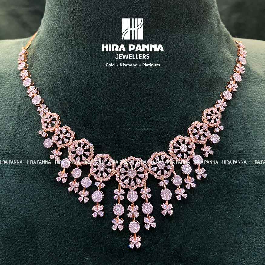 Fancy Open Setting Diamond Neckwear – Hirapanna Jewellers