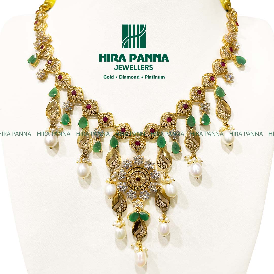 Fancy Navaratna Neckwear – Hirapanna Jewellers