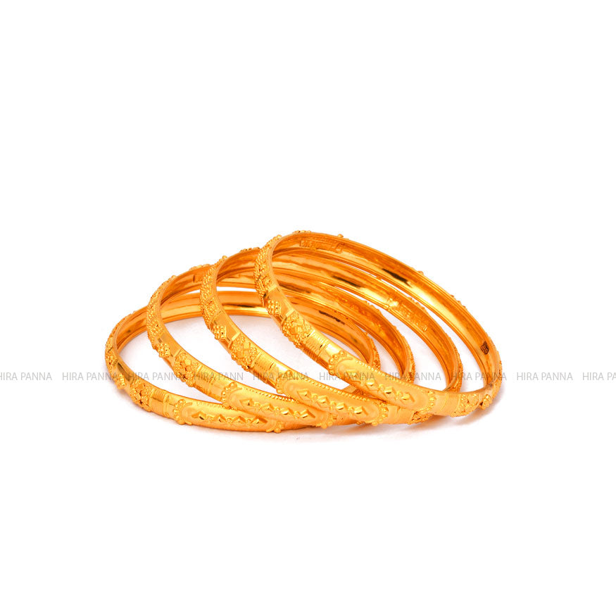Classic Bombay Half Round Bangles – Hirapanna Jewellers
