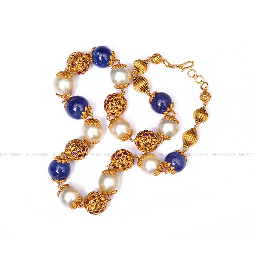 Tanzenite Fancy Mala – Hirapanna Jewellers