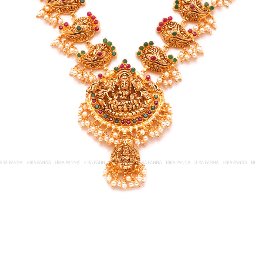 Antique Guttapusalu Lakshmi Fancy neckwear – Hirapanna Jewellers