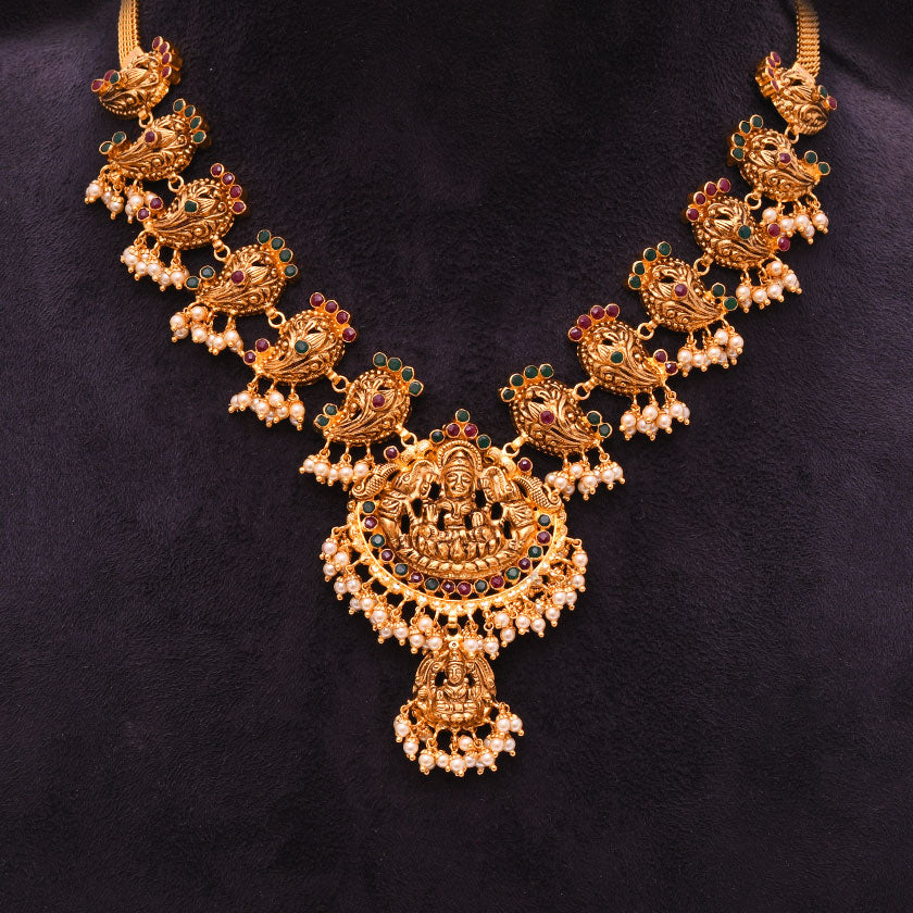 Antique Guttapusalu Lakshmi Fancy neckwear – Hirapanna Jewellers