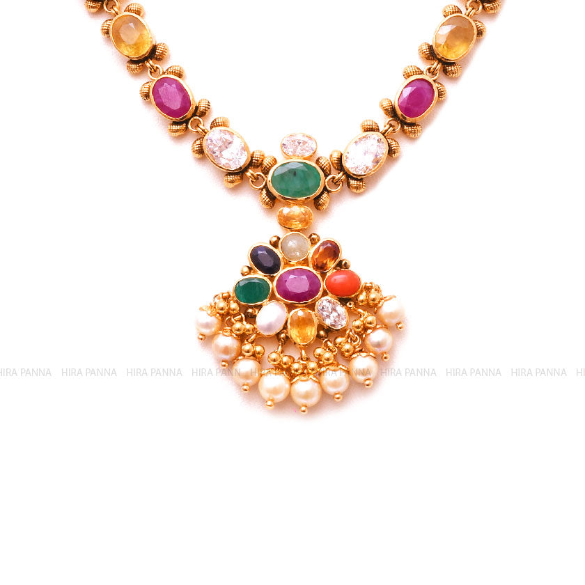 Navaratna Fancy neckwear – Hirapanna Jewellers