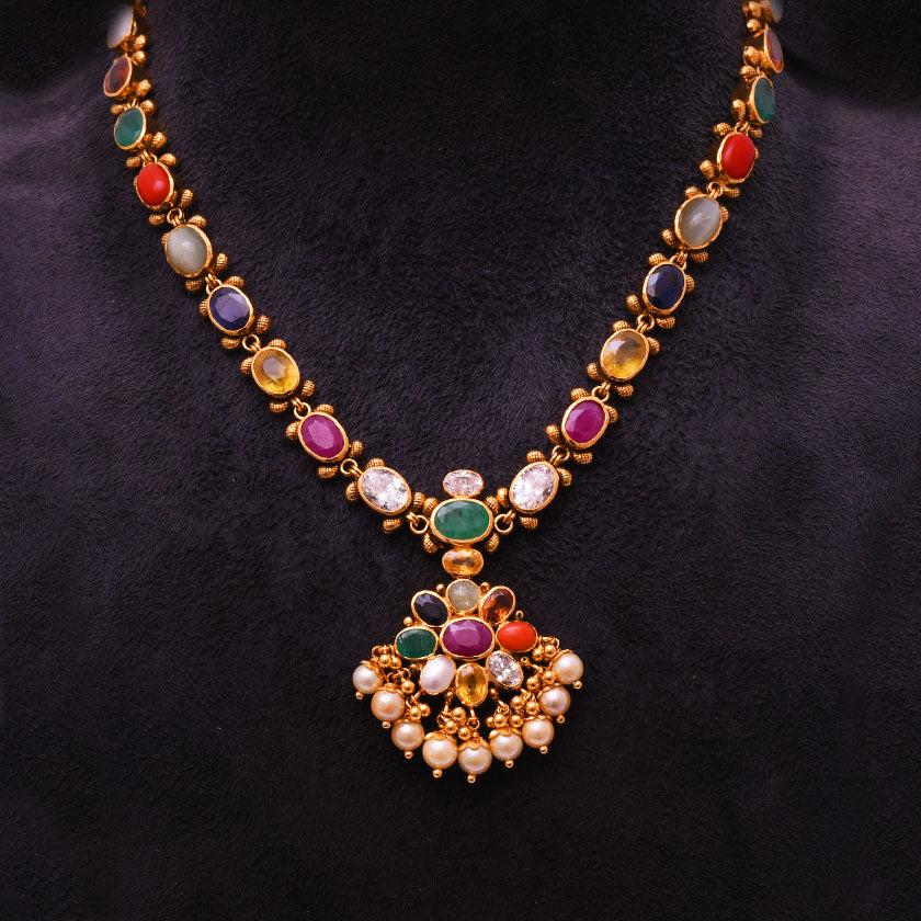 Navaratna Fancy neckwear – Hirapanna Jewellers