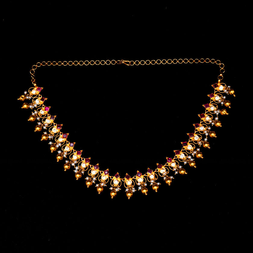 Handmade Fancy Lakshmi Devi Neckwear Set – Hirapanna Jewellers