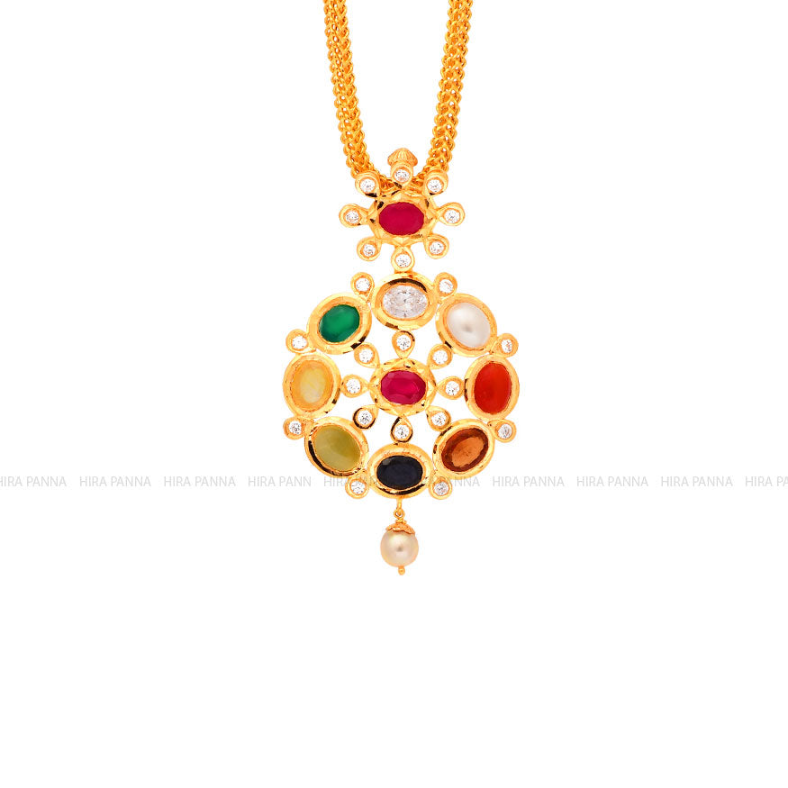 Navaratna Locket – Hirapanna Jewellers